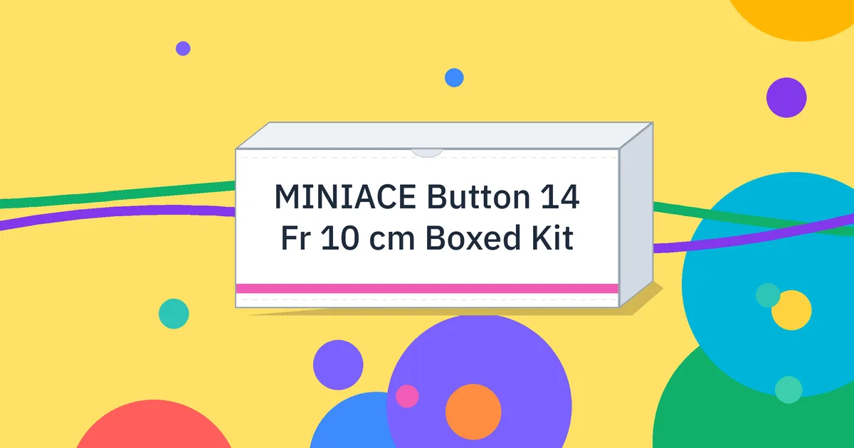 Symbolbild: Packung mit der Aufschrift MINIACE Button 14 Fr 10 cm Boxed Kit (PZN 16954351) – Verfügbarkeit und Bezug in Apotheken in Frankfurt am Main