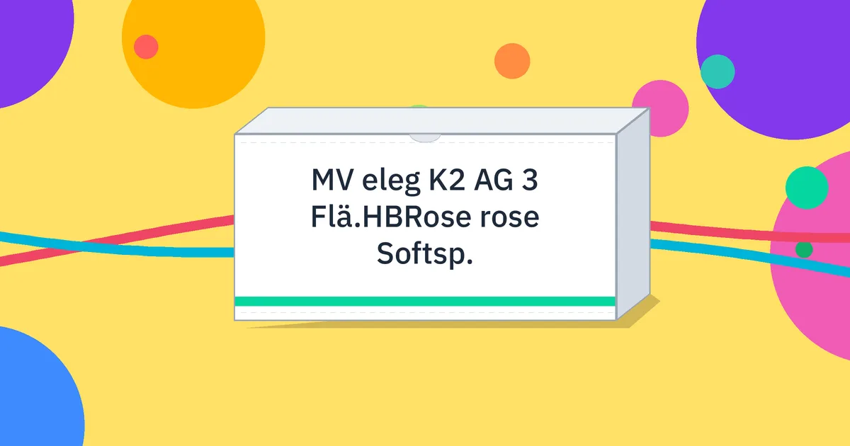 Symbolbild: Packung mit der Aufschrift MV eleg K2 AG 3 Flä.HBRose rose Softsp. (PZN 15718080) – Verfügbarkeit und Bezug in Apotheken in Frankfurt am Main