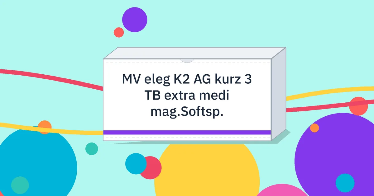 Symbolbild: Packung mit der Aufschrift MV eleg K2 AG kurz 3 TB extra medi mag.Softsp. (PZN 14636026) – Verfügbarkeit und Bezug in Apotheken in Frankfurt am Main