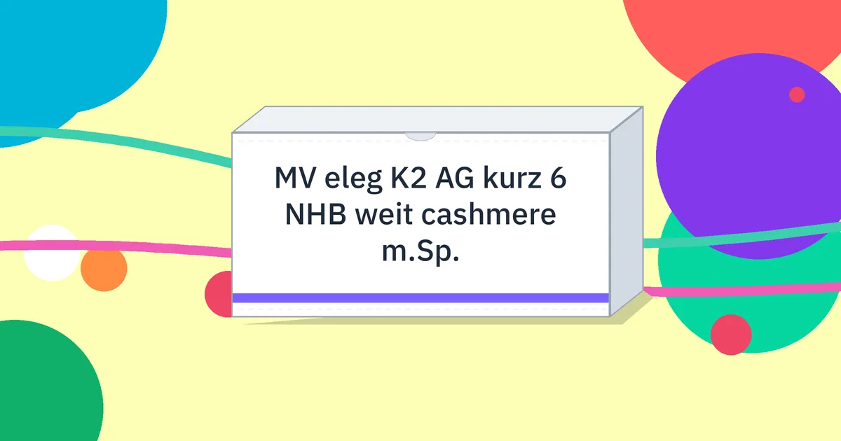 Symbolbild: Packung mit der Aufschrift MV eleg K2 AG kurz 6 NHB weit cashmere m.Sp. (PZN 15714225) – Verfügbarkeit und Bezug in Apotheken in Frankfurt am Main