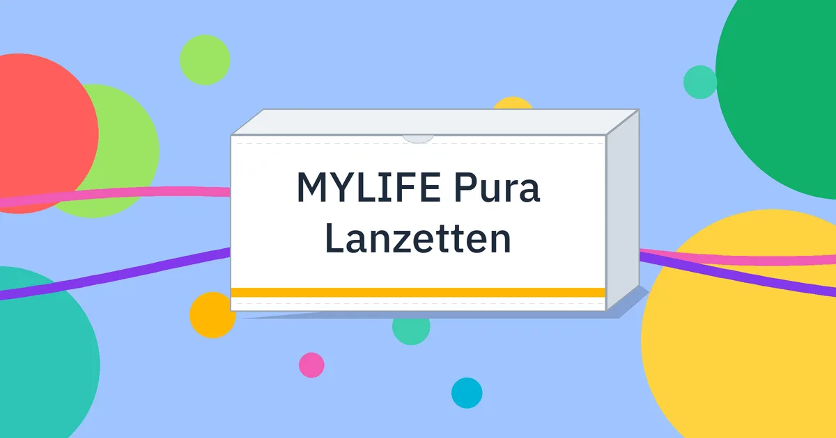 Symbolbild: Packung mit der Aufschrift MYLIFE Pura Lanzetten (PZN 09685264) – Verfügbarkeit und Bezug in Apotheken in Frankfurt am Main