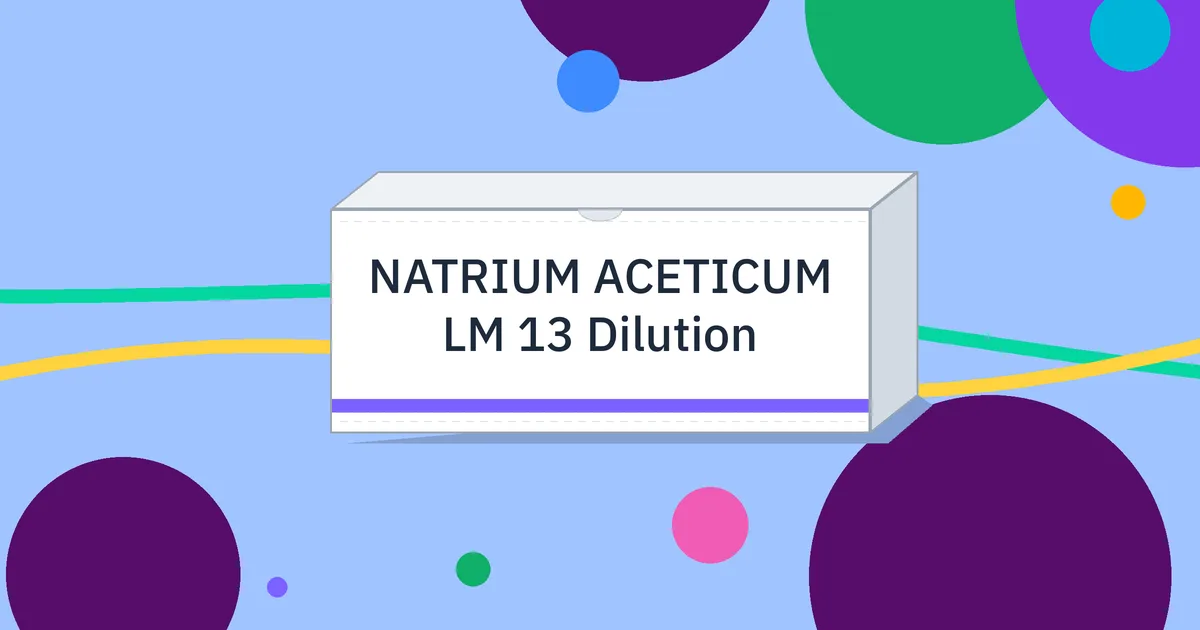 Symbolbild: Packung mit der Aufschrift NATRIUM ACETICUM LM 13 Dilution (PZN 12958949) – Verfügbarkeit und Bezug in Apotheken in Frankfurt am Main