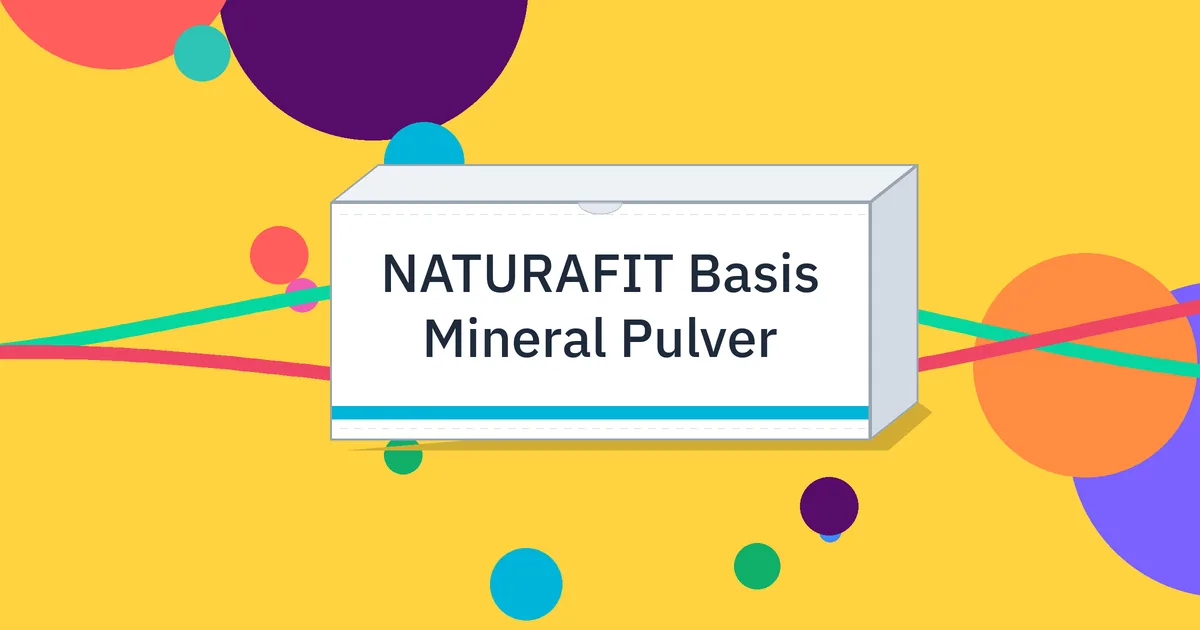 Symbolbild: Packung mit der Aufschrift NATURAFIT Basis Mineral Pulver (PZN 00125807) – Verfügbarkeit und Bezug in Apotheken in Frankfurt am Main