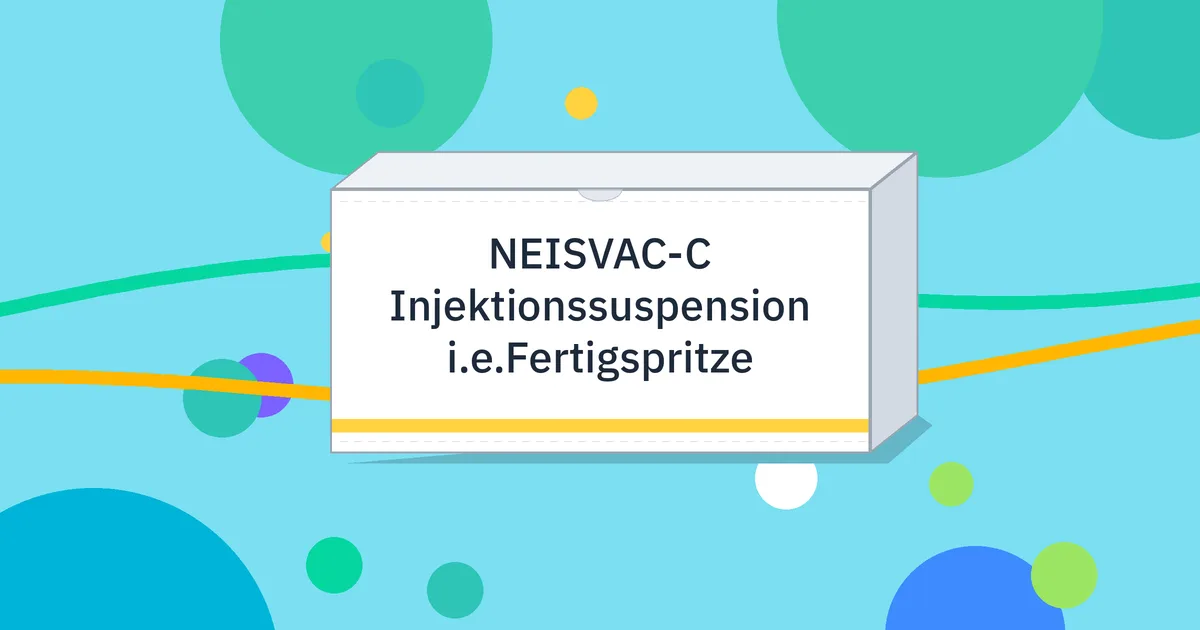 Symbolbild: Packung mit der Aufschrift NEISVAC-C Injektionssuspension i.e.Fertigspritze (PZN 11135097) – Verfügbarkeit und Bezug in Apotheken in Frankfurt am Main