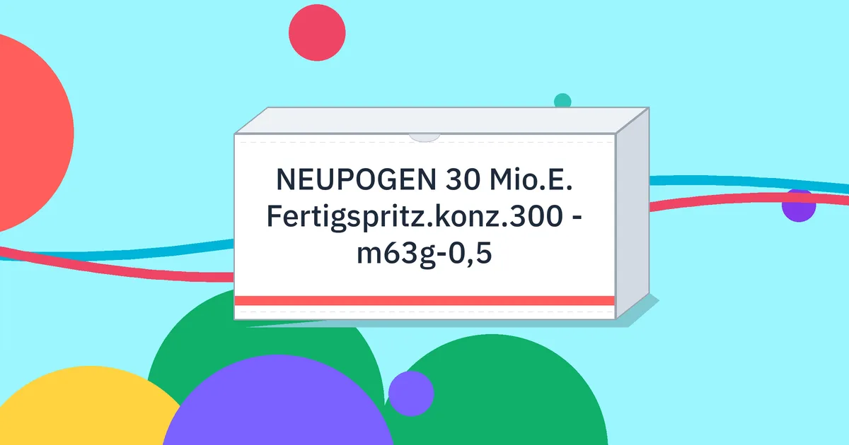 Symbolbild: Packung mit der Aufschrift NEUPOGEN 30 Mio.E. Fertigspritz.konz.300 -m63g-0,5 (PZN 01975436) – Verfügbarkeit und Bezug in Apotheken in Frankfurt am Main