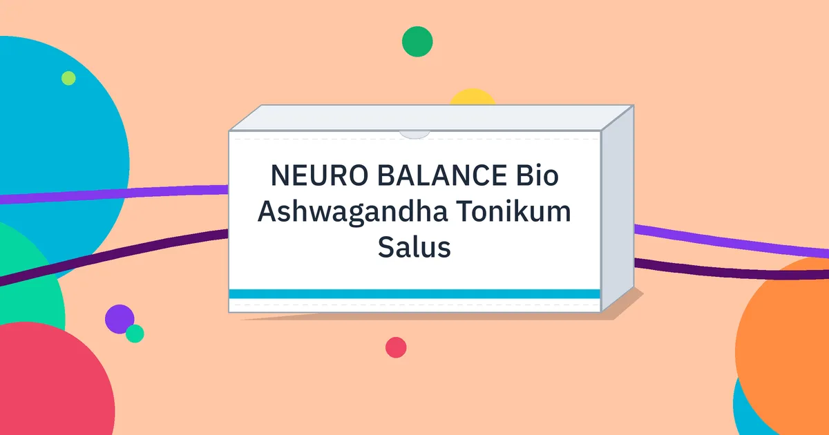 Symbolbild: Packung mit der Aufschrift NEURO BALANCE Bio Ashwagandha Tonikum Salus (PZN 14188823) – Verfügbarkeit und Bezug in Apotheken in Frankfurt am Main