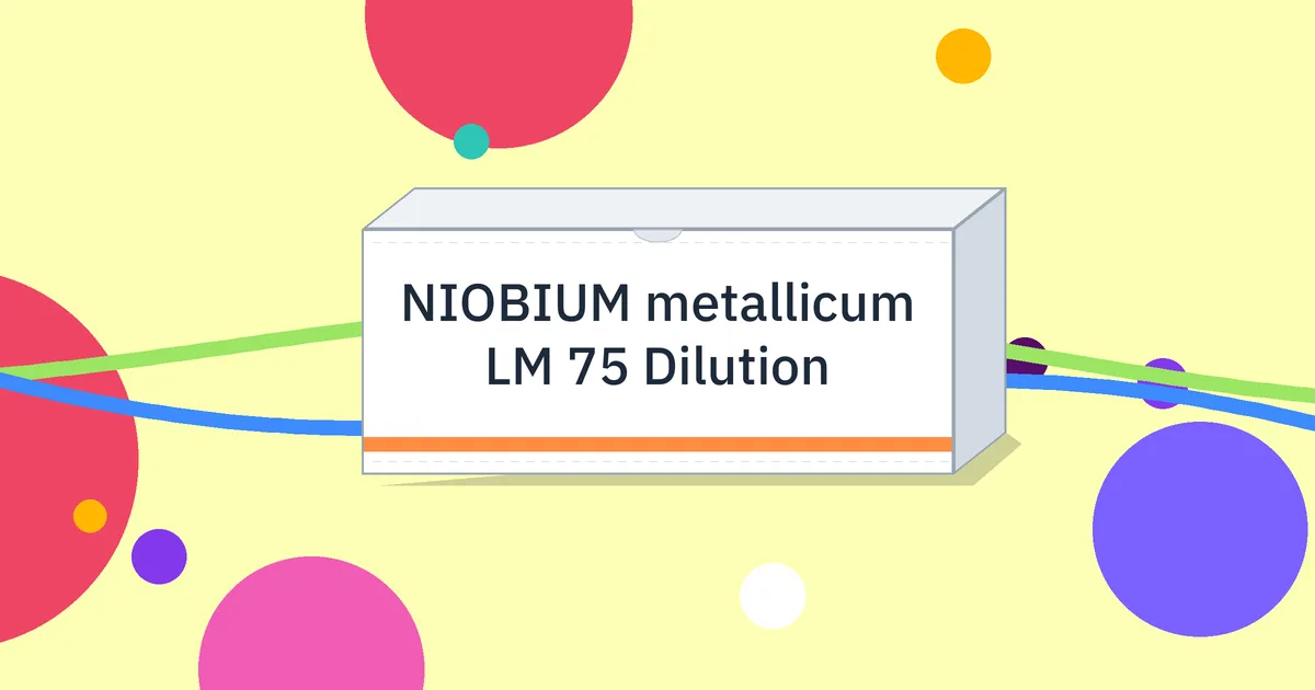 Symbolbild: Packung mit der Aufschrift NIOBIUM metallicum LM 75 Dilution (PZN 13619385) – Verfügbarkeit und Bezug in Apotheken in Frankfurt am Main