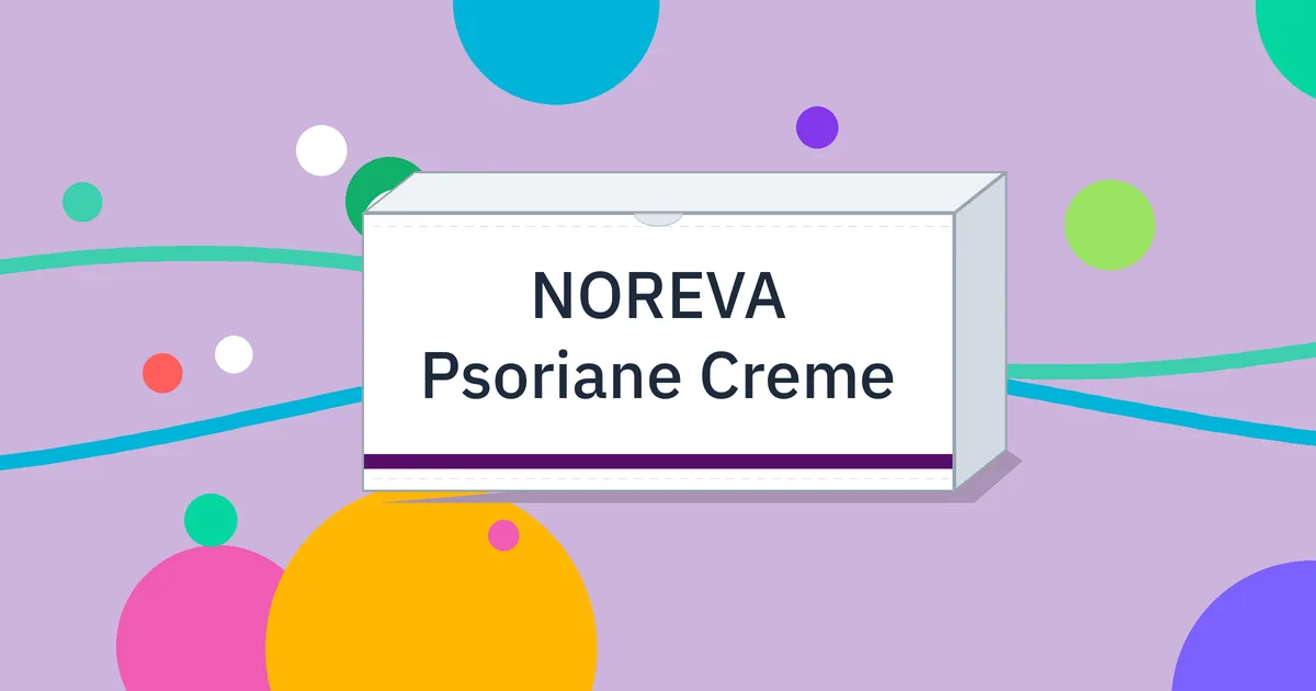 Symbolbild: Packung mit der Aufschrift NOREVA Psoriane Creme (PZN 11224843) – Verfügbarkeit und Bezug in Apotheken in Frankfurt am Main