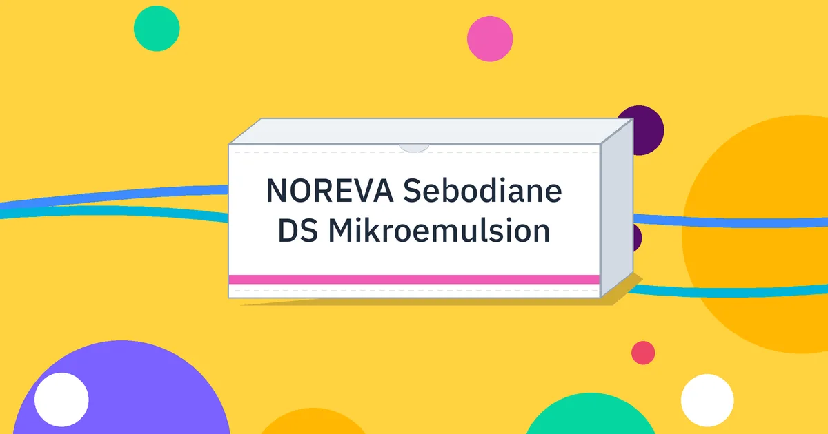 Symbolbild: Packung mit der Aufschrift NOREVA Sebodiane DS Mikroemulsion (PZN 04330390) – Verfügbarkeit und Bezug in Apotheken in Frankfurt am Main