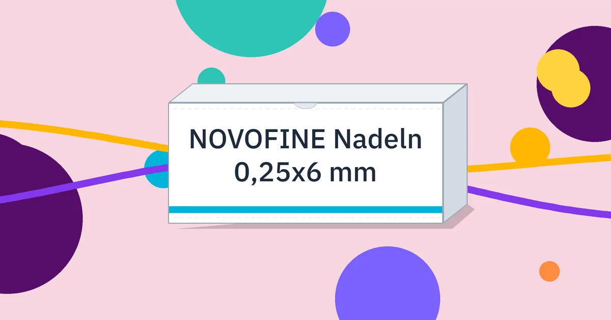 Symbolbild: Packung mit der Aufschrift NOVOFINE Nadeln 0,25x6 mm (PZN 10070361) – Verfügbarkeit und Bezug in Apotheken in Frankfurt am Main
