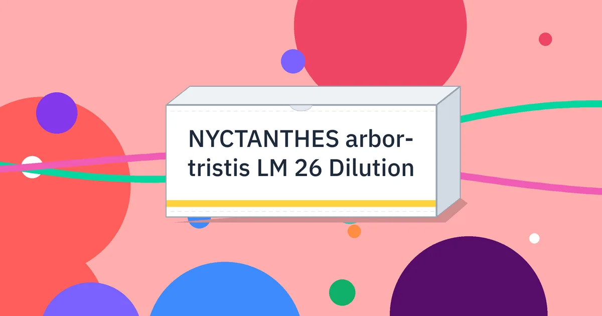 Symbolbild: Packung mit der Aufschrift NYCTANTHES arbor-tristis LM 26 Dilution (PZN 13621169) – Verfügbarkeit und Bezug in Apotheken in Frankfurt am Main