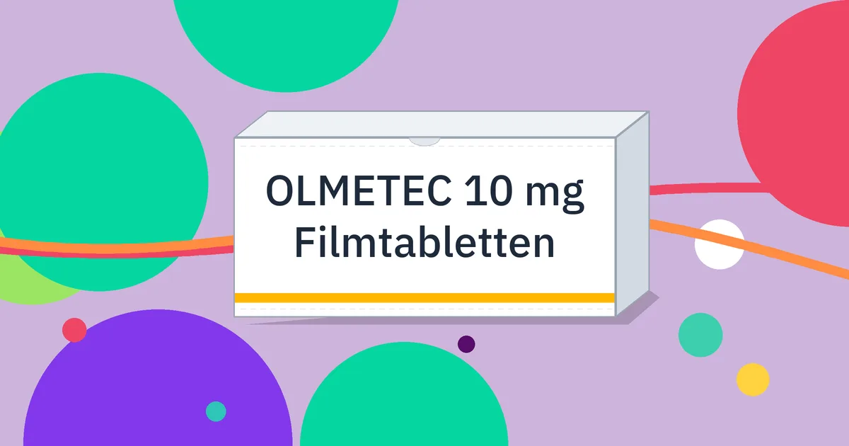 Symbolbild: Packung mit der Aufschrift OLMETEC 10 mg Filmtabletten (PZN 06574541) – Verfügbarkeit und Bezug in Apotheken in Frankfurt am Main