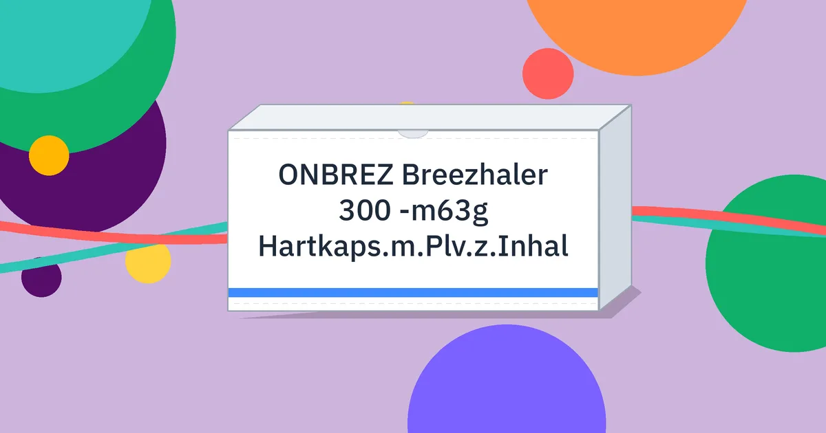 Symbolbild: Packung mit der Aufschrift ONBREZ Breezhaler 300 -m63g Hartkaps.m.Plv.z.Inhal (PZN 06424497) – Verfügbarkeit und Bezug in Apotheken in Frankfurt am Main