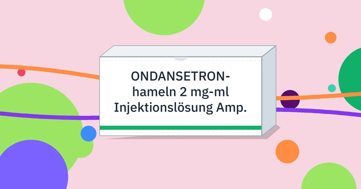 Symbolbild: Packung mit der Aufschrift ONDANSETRON-hameln 2 mg-ml Injektionslösung Amp. (PZN 05703901) – Verfügbarkeit und Bezug in Apotheken in Frankfurt am Main
