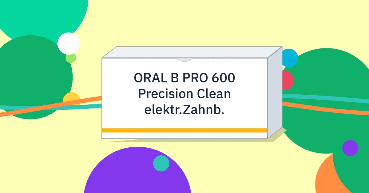 Symbolbild: Packung mit der Aufschrift ORAL B PRO 600 Precision Clean elektr.Zahnb. (PZN 10762946) – Verfügbarkeit und Bezug in Apotheken in Frankfurt am Main