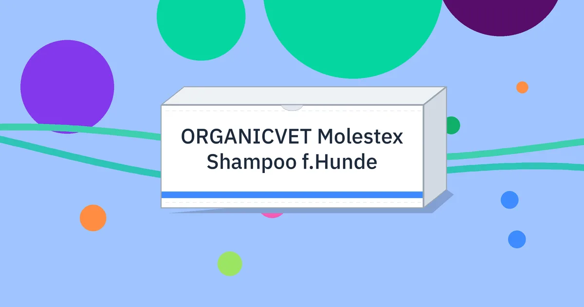 Symbolbild: Packung mit der Aufschrift ORGANICVET Molestex Shampoo f.Hunde (PZN 10109152) – Verfügbarkeit und Bezug in Apotheken in Frankfurt am Main