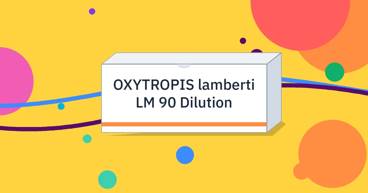 Symbolbild: Packung mit der Aufschrift OXYTROPIS lamberti LM 90 Dilution (PZN 13630151) – Verfügbarkeit und Bezug in Apotheken in Frankfurt am Main