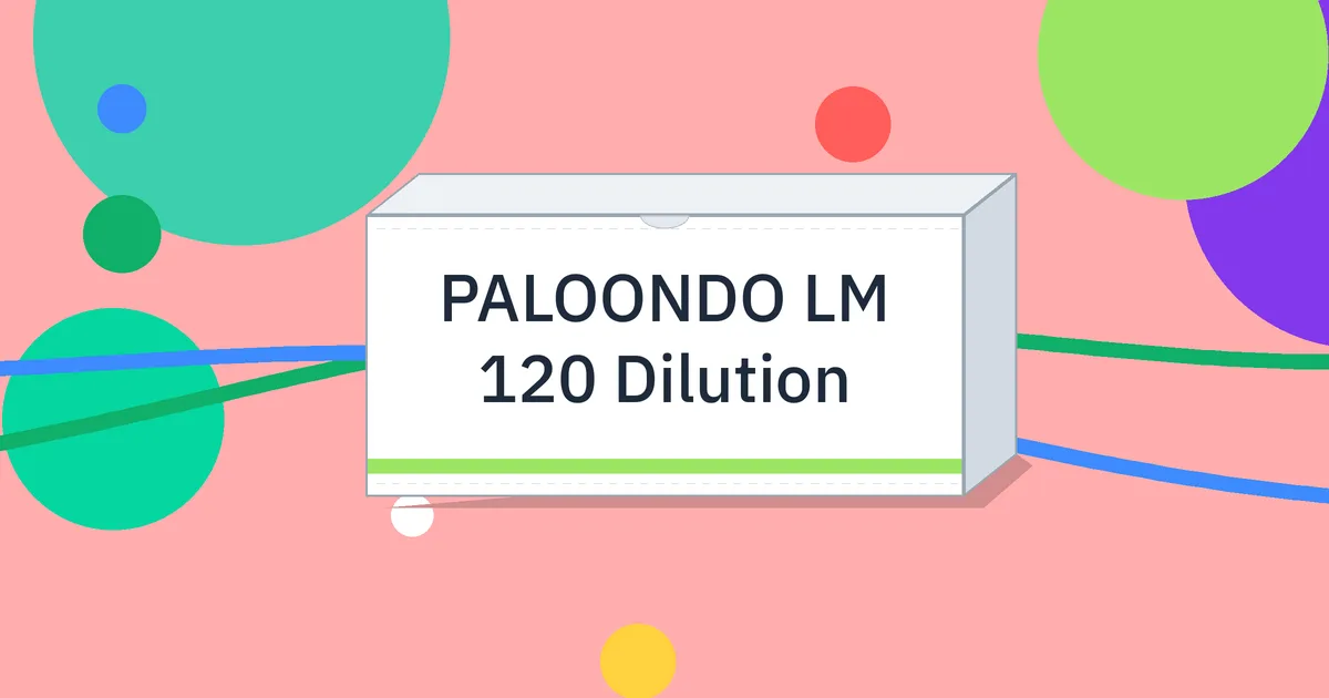 Symbolbild: Packung mit der Aufschrift PALOONDO LM 120 Dilution (PZN 13630659) – Verfügbarkeit und Bezug in Apotheken in Frankfurt am Main