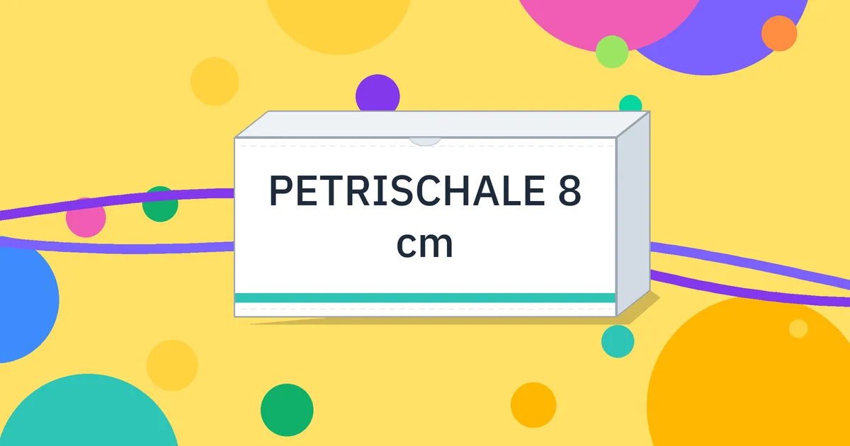 Symbolbild: Packung mit der Aufschrift PETRISCHALE 8 cm (PZN 05399633) – Verfügbarkeit und Bezug in Apotheken in Frankfurt am Main