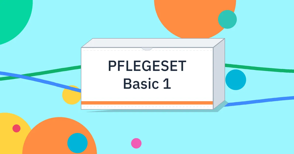 Symbolbild: Packung mit der Aufschrift PFLEGESET Basic 1 (PZN 11129056) – Verfügbarkeit und Bezug in Apotheken in Frankfurt am Main