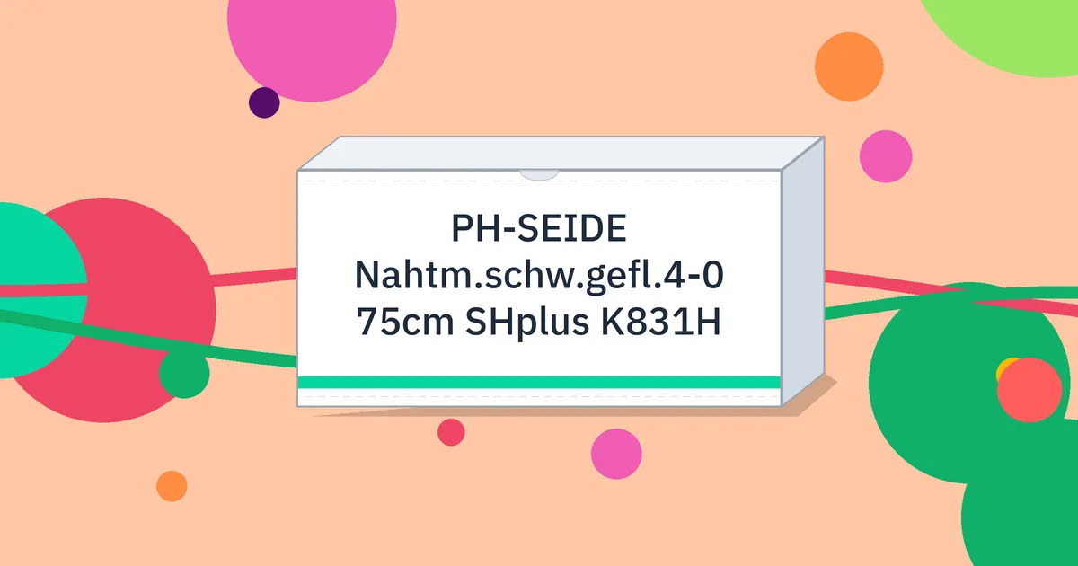 Symbolbild: Packung mit der Aufschrift PH-SEIDE Nahtm.schw.gefl.4-0 75cm SHplus K831H (PZN 16254240) – Verfügbarkeit und Bezug in Apotheken in Frankfurt am Main
