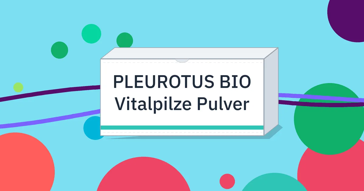 Symbolbild: Packung mit der Aufschrift PLEUROTUS BIO Vitalpilze Pulver (PZN 10764098) – Verfügbarkeit und Bezug in Apotheken in Frankfurt am Main