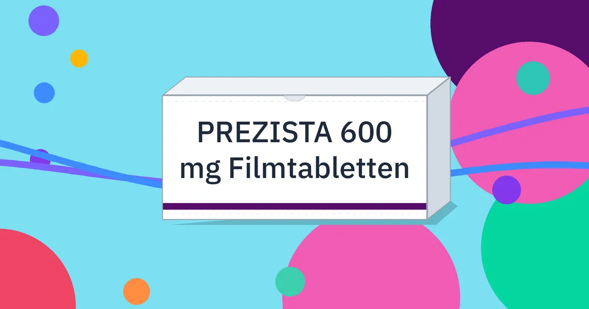 Symbolbild: Packung mit der Aufschrift PREZISTA 600 mg Filmtabletten (PZN 10533016) – Verfügbarkeit und Bezug in Apotheken in Frankfurt am Main