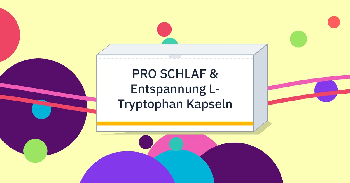 Symbolbild: Packung mit der Aufschrift PRO SCHLAF & Entspannung L-Tryptophan Kapseln (PZN 19448424) – Verfügbarkeit und Bezug in Apotheken in Frankfurt am Main