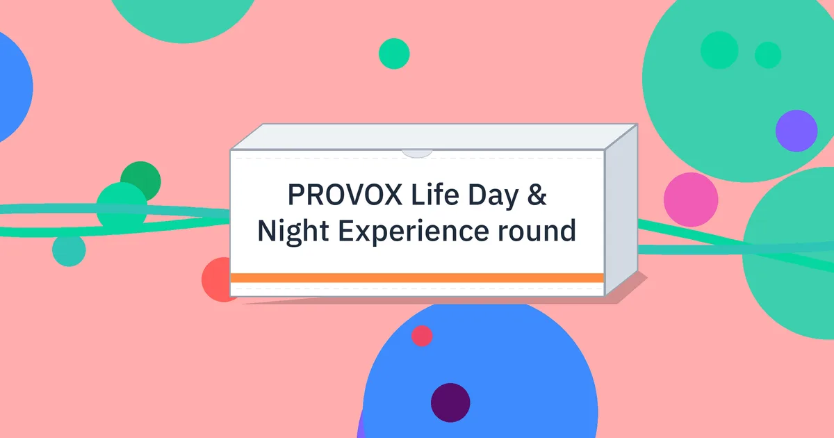 Symbolbild: Packung mit der Aufschrift PROVOX Life Day & Night Experience round (PZN 19625636) – Verfügbarkeit und Bezug in Apotheken in Frankfurt am Main