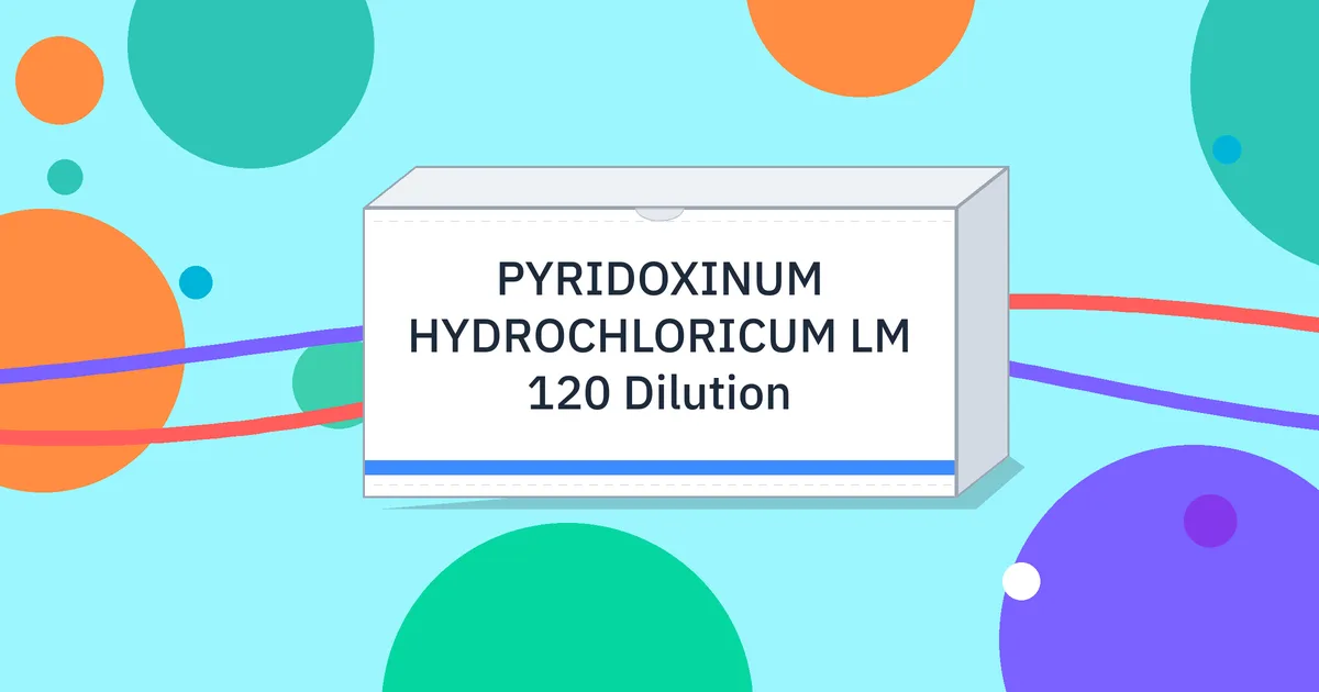 Symbolbild: Packung mit der Aufschrift PYRIDOXINUM HYDROCHLORICUM LM 120 Dilution (PZN 13672563) – Verfügbarkeit und Bezug in Apotheken in Frankfurt am Main