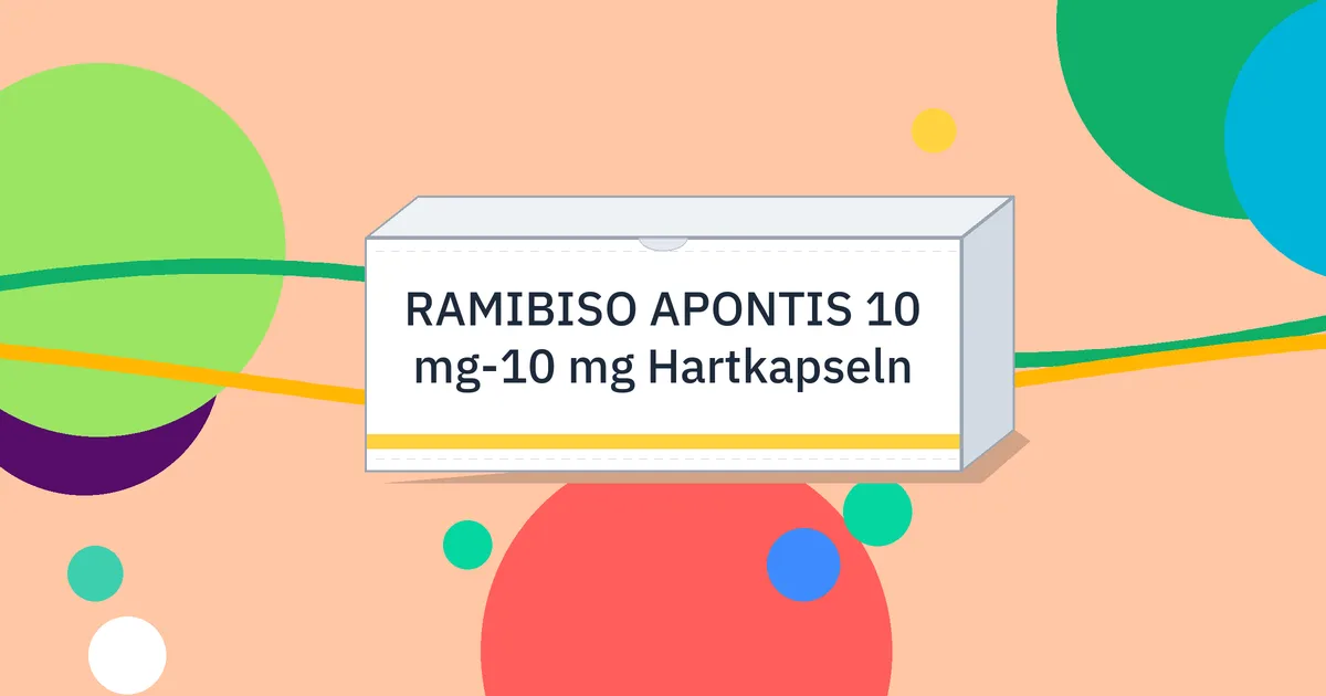 Symbolbild: Packung mit der Aufschrift RAMIBISO APONTIS 10 mg-10 mg Hartkapseln (PZN 18690867) – Verfügbarkeit und Bezug in Apotheken in Frankfurt am Main