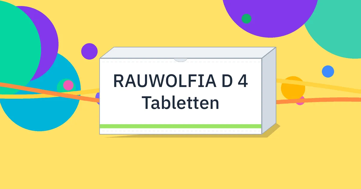 Symbolbild: Packung mit der Aufschrift RAUWOLFIA D 4 Tabletten (PZN 02930097) – Verfügbarkeit und Bezug in Apotheken in Frankfurt am Main