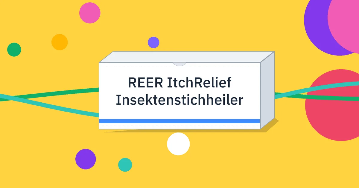 Symbolbild: Packung mit der Aufschrift REER ItchRelief Insektenstichheiler (PZN 20822690) – Verfügbarkeit und Bezug in Apotheken in Frankfurt am Main