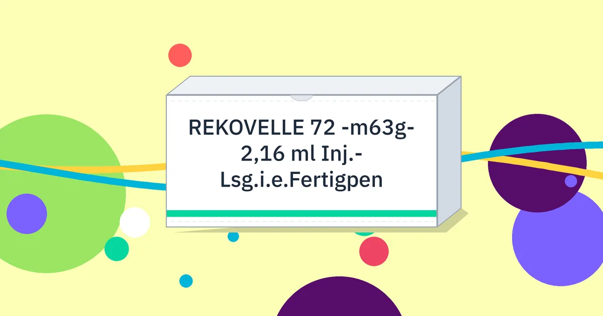Symbolbild: Packung mit der Aufschrift REKOVELLE 72 -m63g-2,16 ml Inj.-Lsg.i.e.Fertigpen (PZN 15815179) – Verfügbarkeit und Bezug in Apotheken in Frankfurt am Main