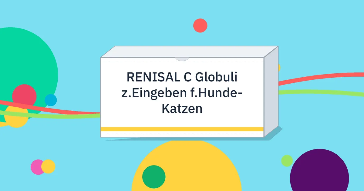 Symbolbild: Packung mit der Aufschrift RENISAL C Globuli z.Eingeben f.Hunde-Katzen (PZN 15262786) – Verfügbarkeit und Bezug in Apotheken in Frankfurt am Main