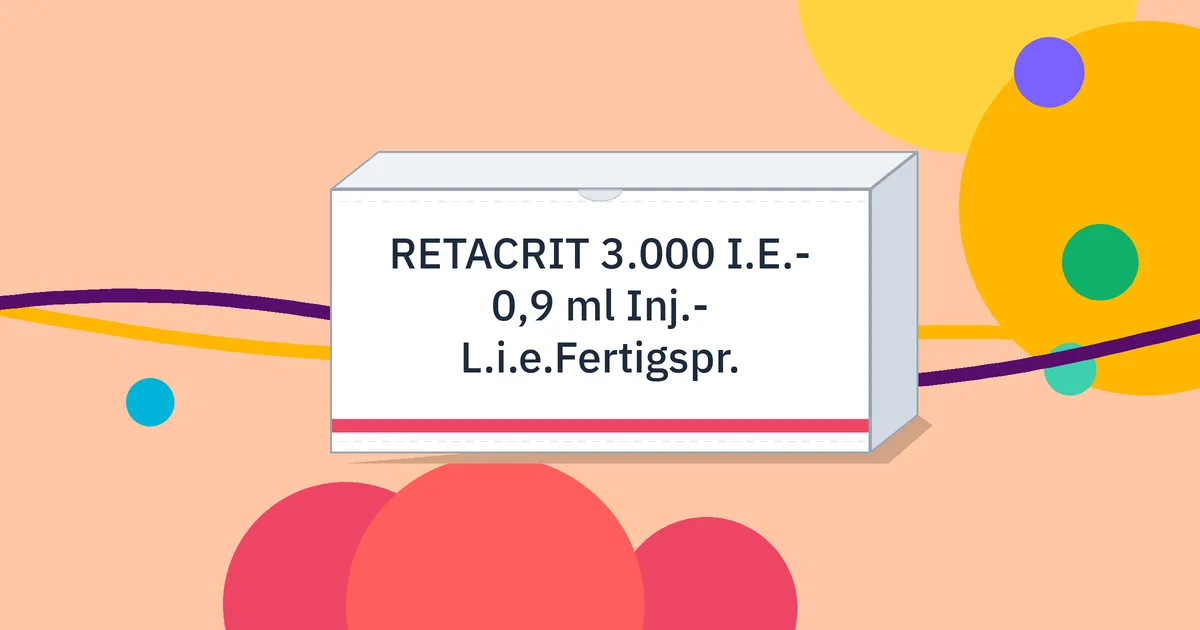 Symbolbild: Packung mit der Aufschrift RETACRIT 3.000 I.E.-0,9 ml Inj.-L.i.e.Fertigspr. (PZN 11664329) – Verfügbarkeit und Bezug in Apotheken in Frankfurt am Main