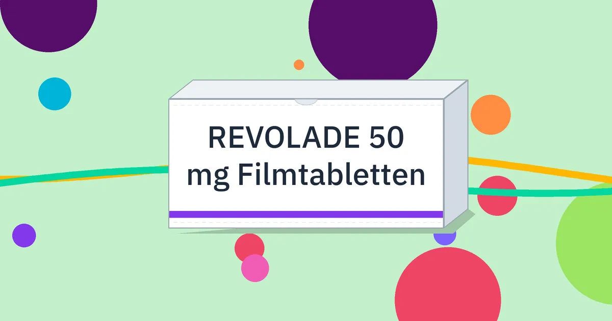 Symbolbild: Packung mit der Aufschrift REVOLADE 50 mg Filmtabletten (PZN 07795913) – Verfügbarkeit und Bezug in Apotheken in Frankfurt am Main