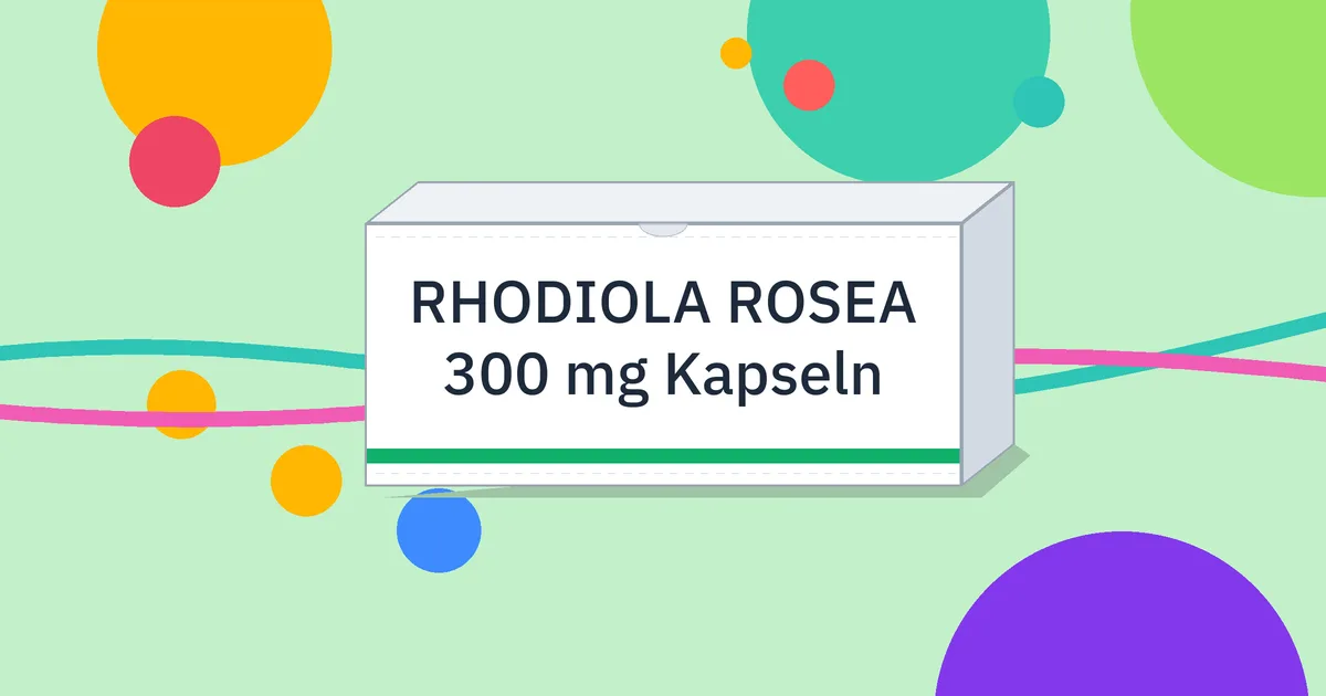 Symbolbild: Packung mit der Aufschrift RHODIOLA ROSEA 300 mg Kapseln (PZN 18181278) – Verfügbarkeit und Bezug in Apotheken in Frankfurt am Main