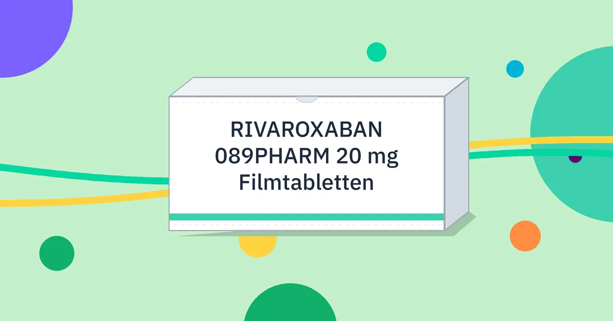 Symbolbild: Packung mit der Aufschrift RIVAROXABAN 089PHARM 20 mg Filmtabletten (PZN 18793142) – Verfügbarkeit und Bezug in Apotheken in Frankfurt am Main