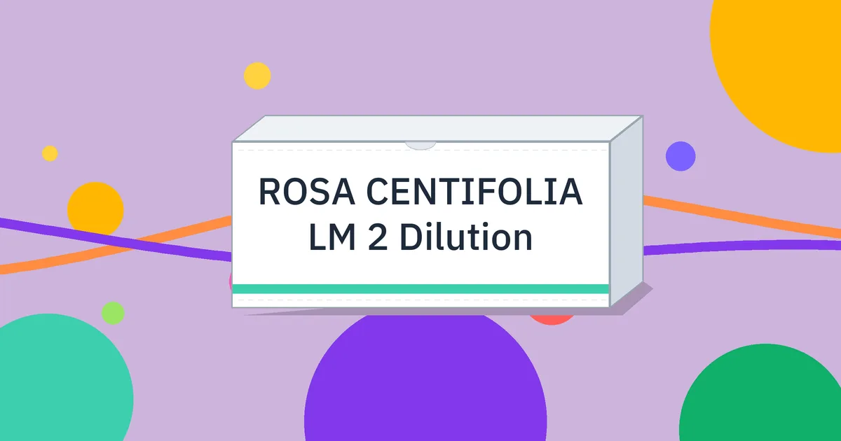 Symbolbild: Packung mit der Aufschrift ROSA CENTIFOLIA LM 2 Dilution (PZN 13055698) – Verfügbarkeit und Bezug in Apotheken in Frankfurt am Main