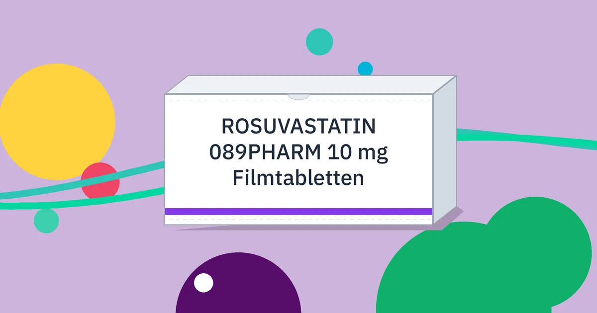 Symbolbild: Packung mit der Aufschrift ROSUVASTATIN 089PHARM 10 mg Filmtabletten (PZN 20329328) – Verfügbarkeit und Bezug in Apotheken in Frankfurt am Main