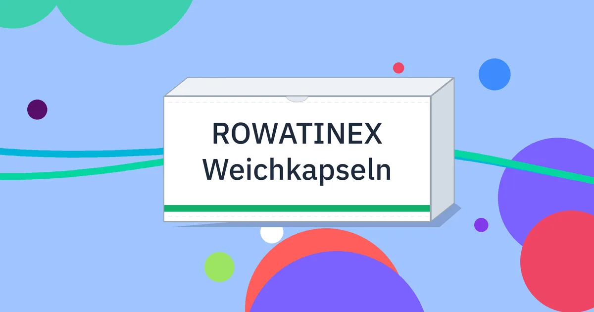 Symbolbild: Packung mit der Aufschrift ROWATINEX Weichkapseln (PZN 01828089) – Verfügbarkeit und Bezug in Apotheken in Frankfurt am Main