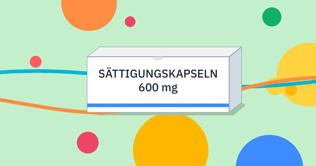 Symbolbild: Packung mit der Aufschrift SÄTTIGUNGSKAPSELN 600 mg (PZN 19860159) – Verfügbarkeit und Bezug in Apotheken in Frankfurt am Main