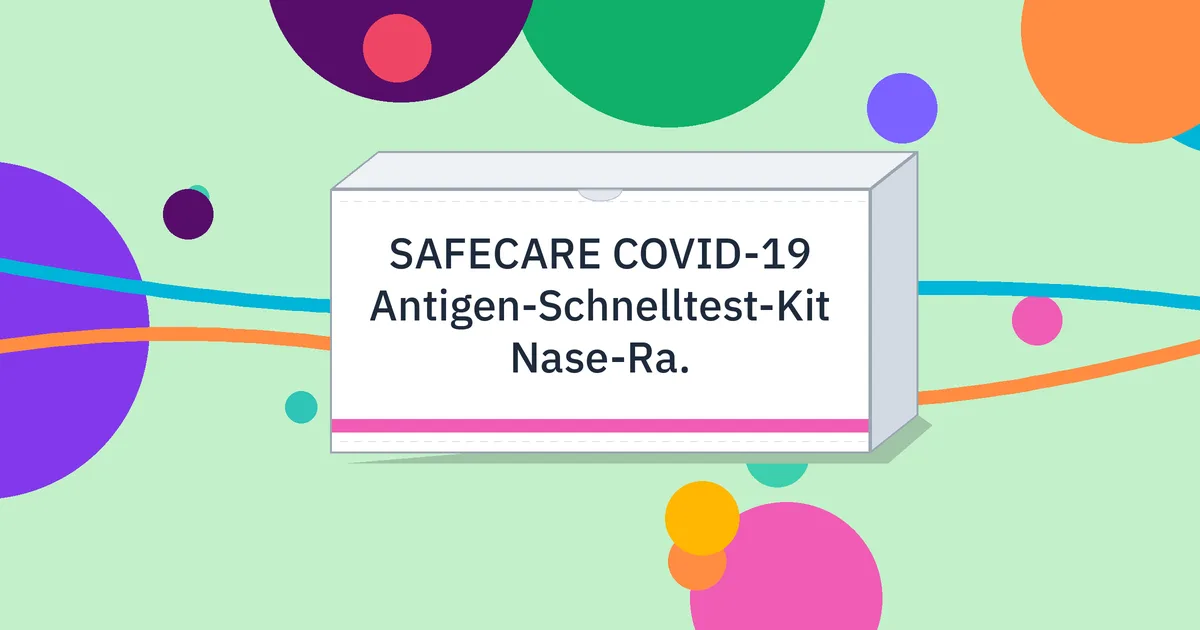 Symbolbild: Packung mit der Aufschrift SAFECARE COVID-19 Antigen-Schnelltest-Kit Nase-Ra. (PZN 19205561) – Verfügbarkeit und Bezug in Apotheken in Frankfurt am Main