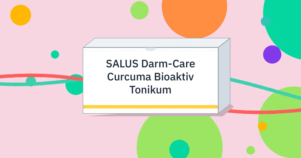 Symbolbild: Packung mit der Aufschrift SALUS Darm-Care Curcuma Bioaktiv Tonikum (PZN 20045513) – Verfügbarkeit und Bezug in Apotheken in Frankfurt am Main