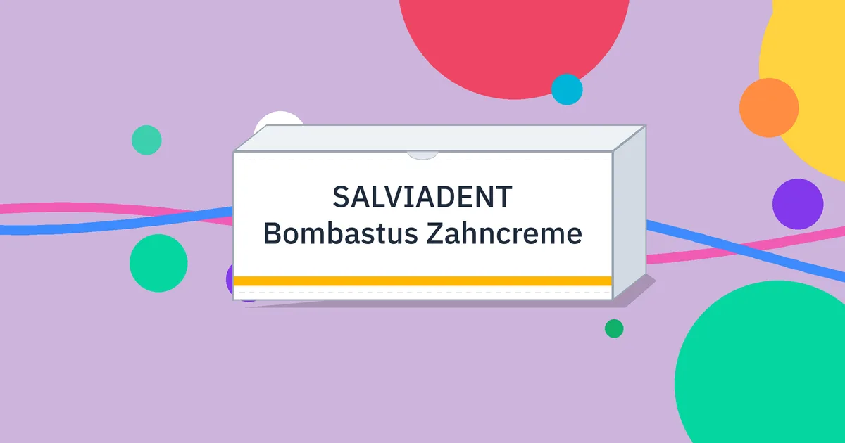 Symbolbild: Packung mit der Aufschrift SALVIADENT Bombastus Zahncreme (PZN 18714208) – Verfügbarkeit und Bezug in Apotheken in Frankfurt am Main