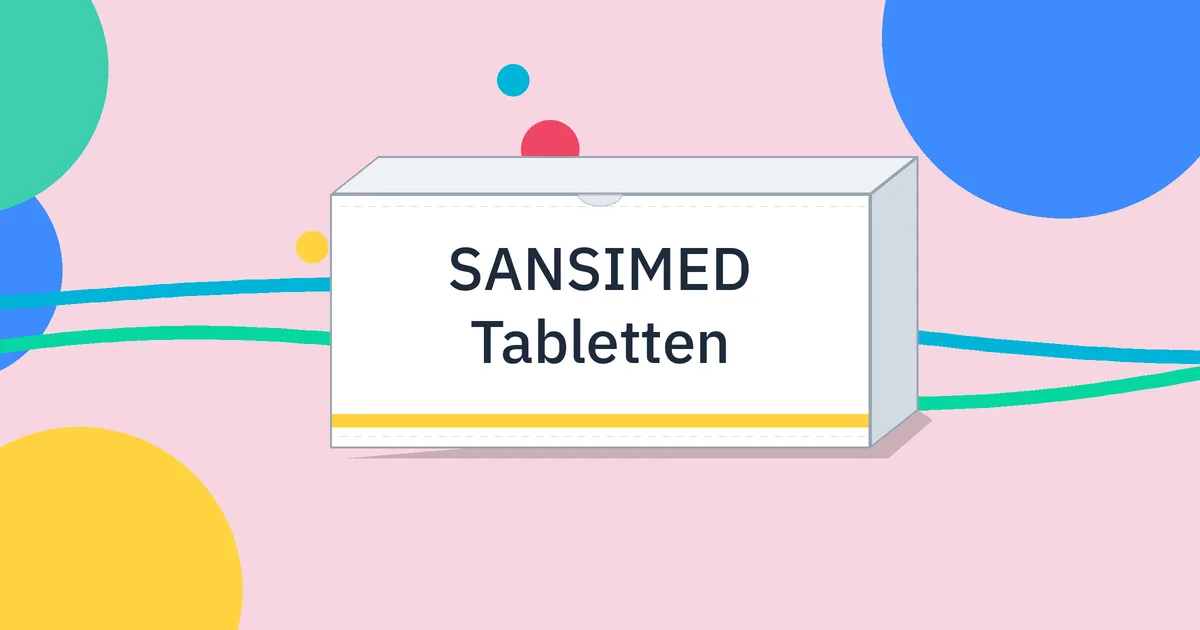 Symbolbild: Packung mit der Aufschrift SANSIMED Tabletten (PZN 15634101) – Verfügbarkeit und Bezug in Apotheken in Frankfurt am Main