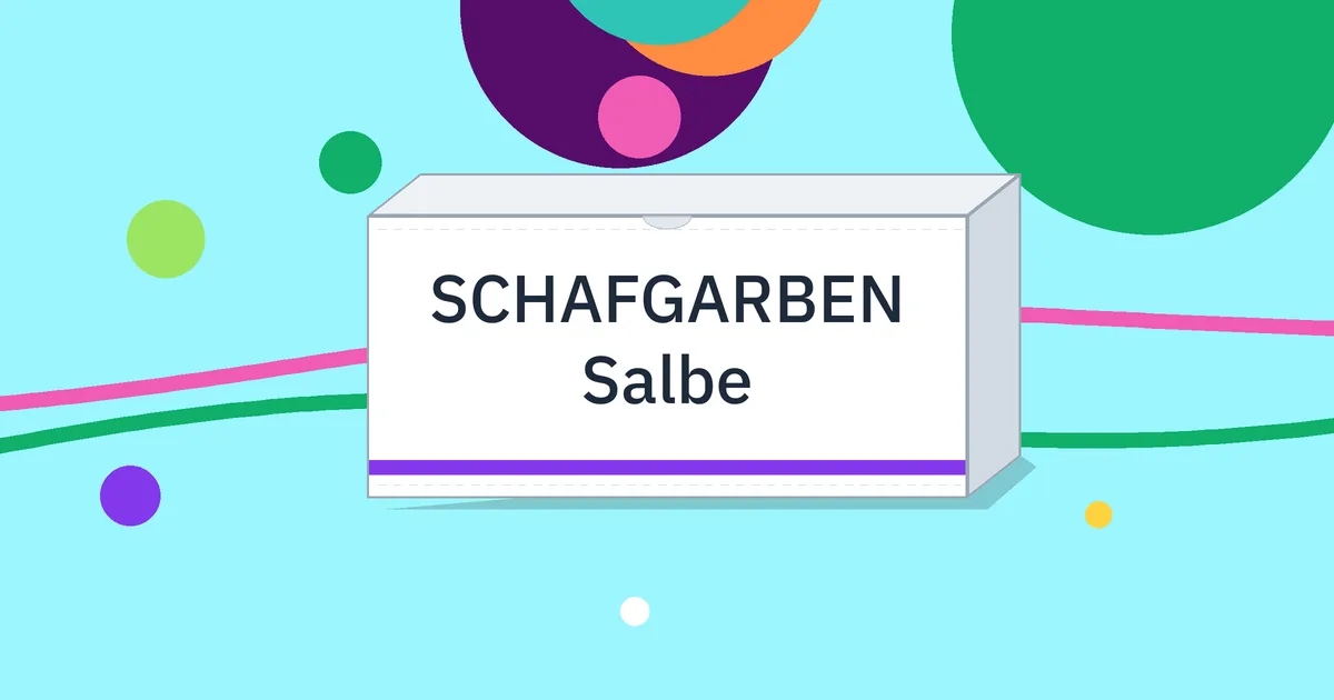 Symbolbild: Packung mit der Aufschrift SCHAFGARBEN Salbe (PZN 17855668) – Verfügbarkeit und Bezug in Apotheken in Frankfurt am Main