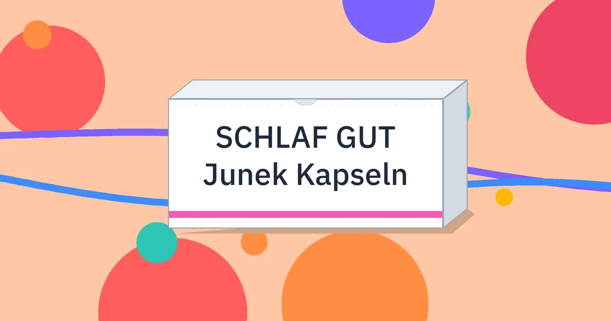 Symbolbild: Packung mit der Aufschrift SCHLAF GUT Junek Kapseln (PZN 09644331) – Verfügbarkeit und Bezug in Apotheken in Frankfurt am Main