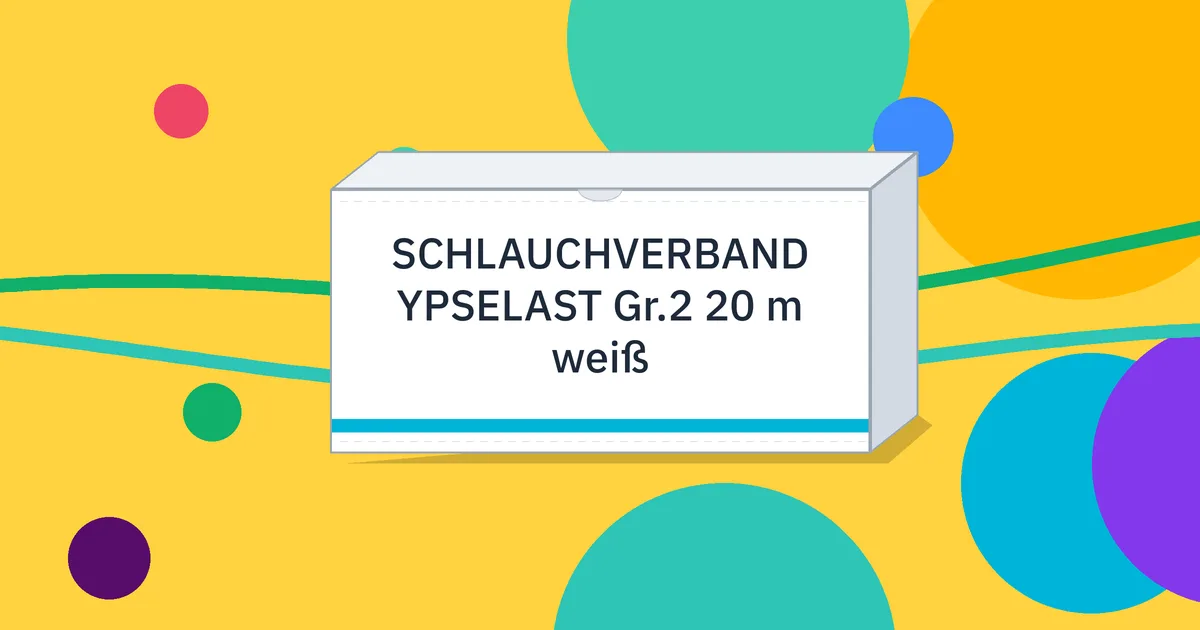 Symbolbild: Packung mit der Aufschrift SCHLAUCHVERBAND YPSELAST Gr.2 20 m weiß (PZN 04473793) – Verfügbarkeit und Bezug in Apotheken in Frankfurt am Main